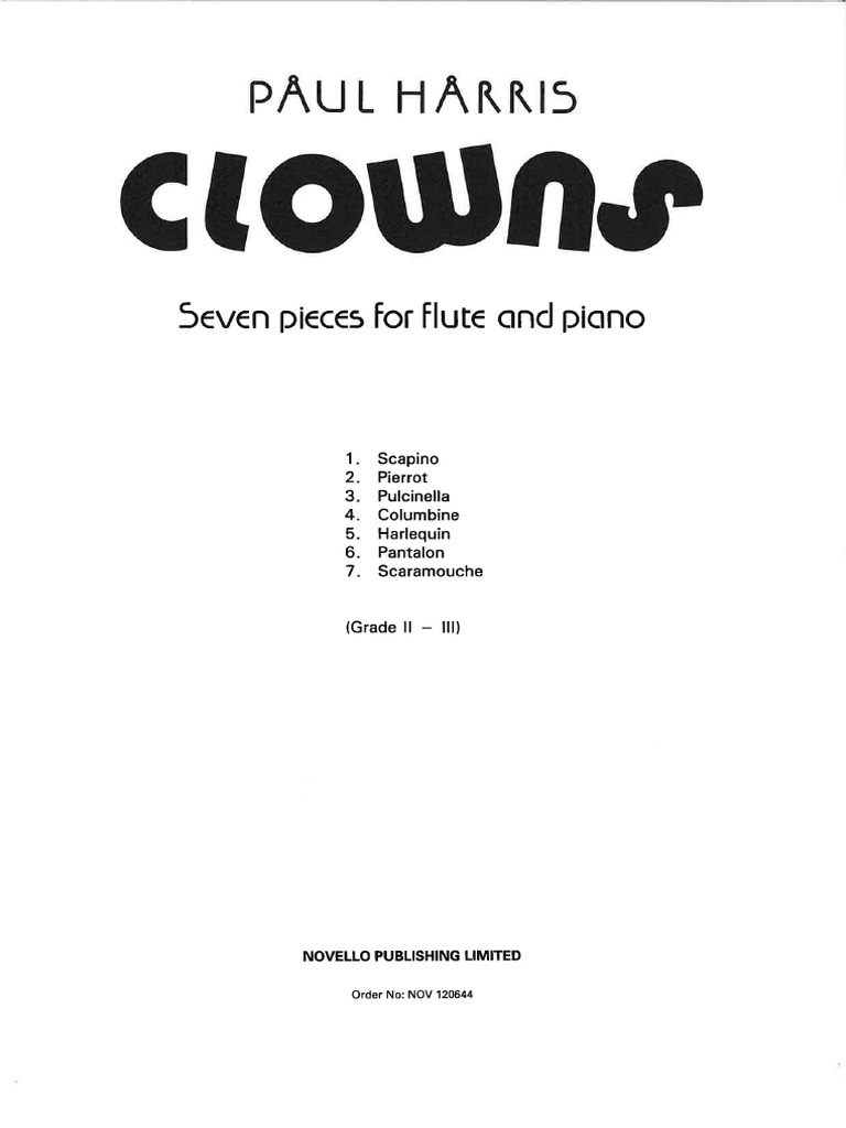 Harris - Clowns _ FL + PNO | PDF