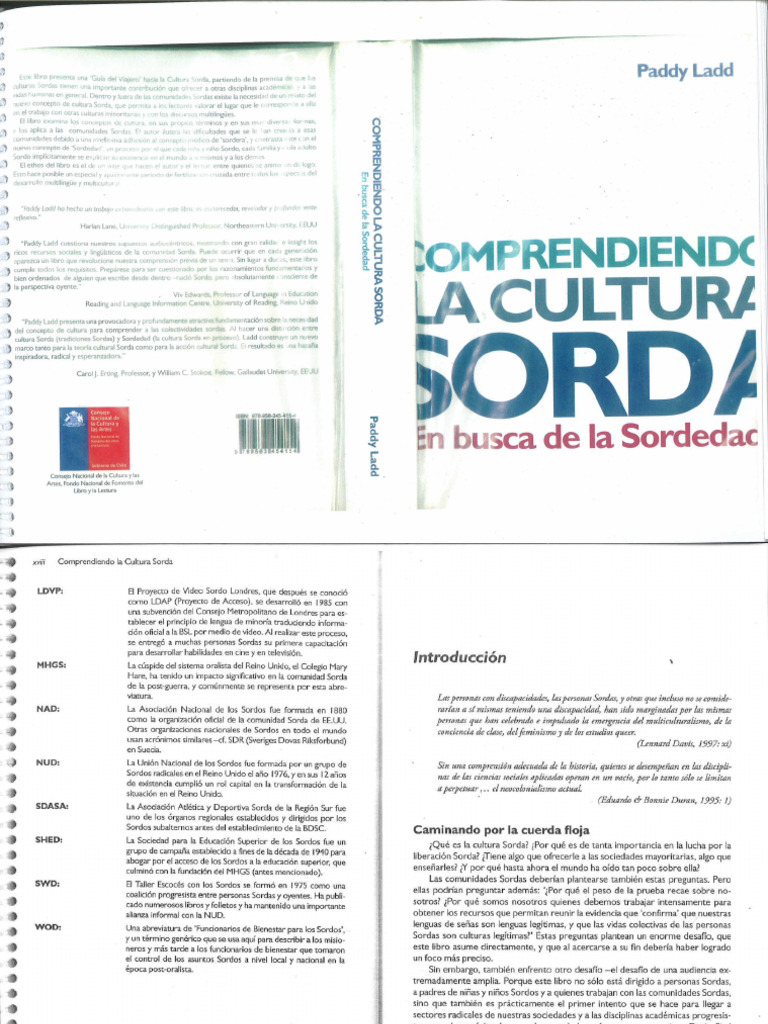 Ladd - Comprendiendo Cultura Sorda - Introduccion y Capitulo 1 (1) | PDF