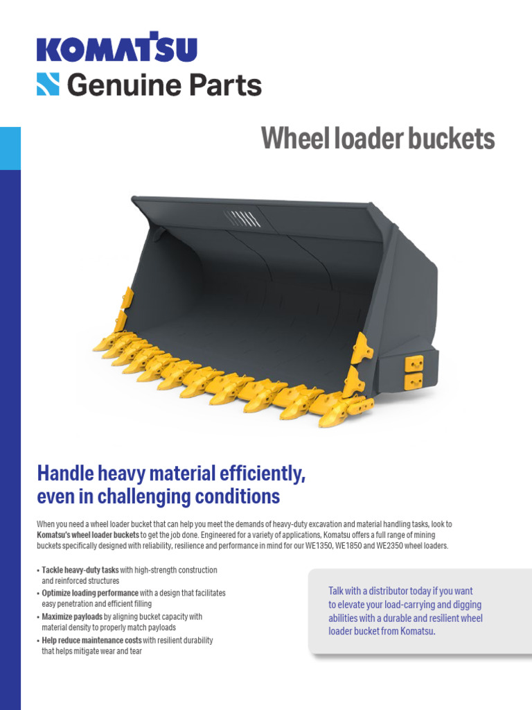 Durable Wheel Loader Buckets for Mining | PDF | Loader (Equipment)