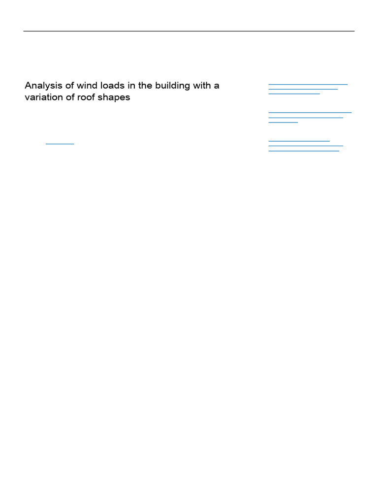 Analysis of Wind Loads in The Building With A Vari | PDF | Wound | Roof