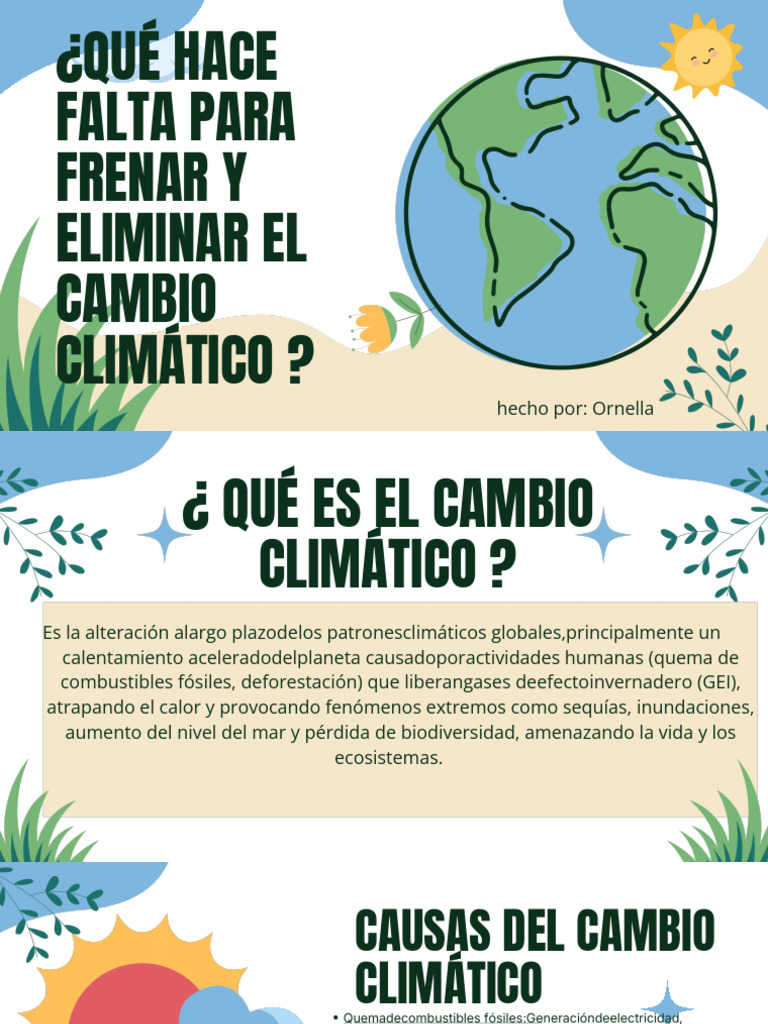 Green Blue and Cream Illustration Why is Climate Change a Global Issue ...