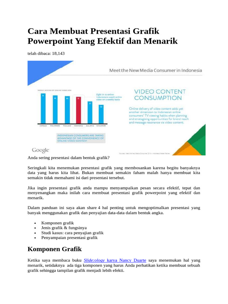 Tips Presentasi Grafik PowerPoint Efektif | PDF