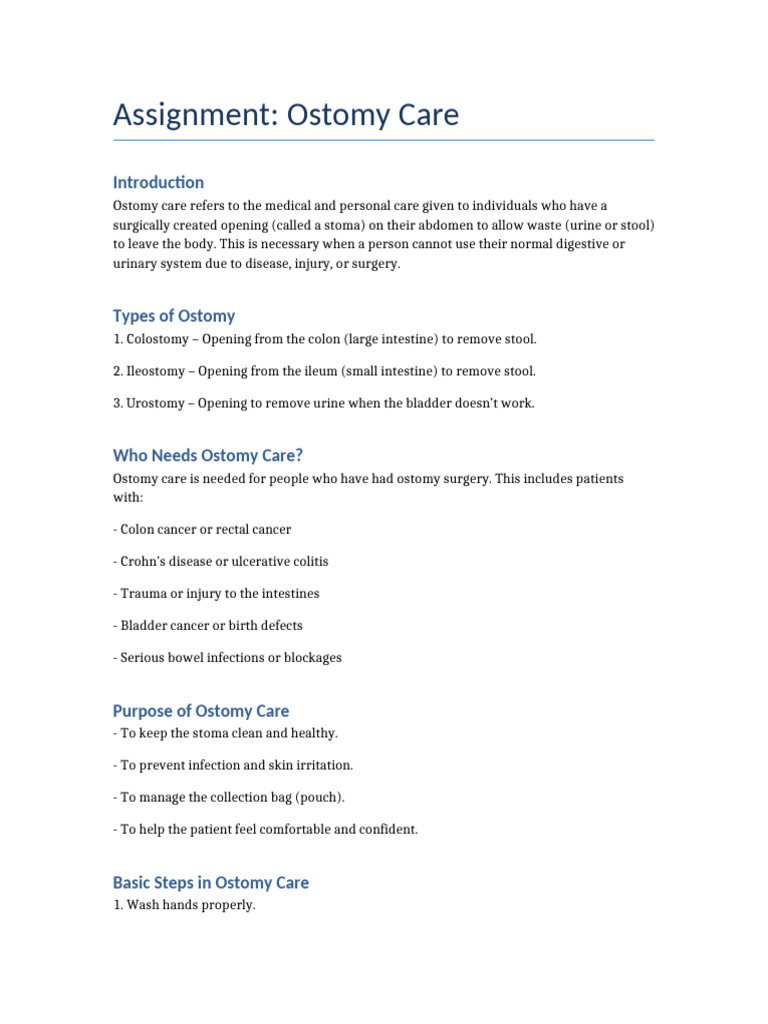 Essential Guide to Ostomy Care | PDF