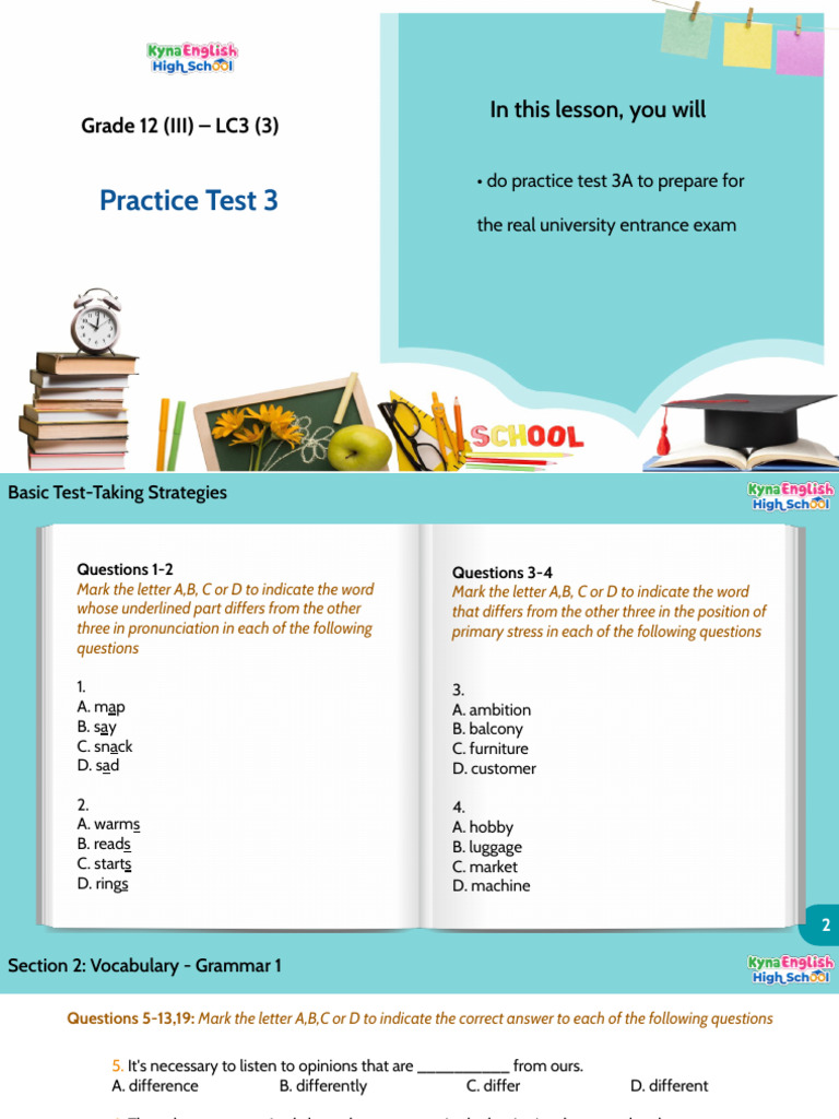 Grade 12 (Practise 3) | PDF | Off The Grid