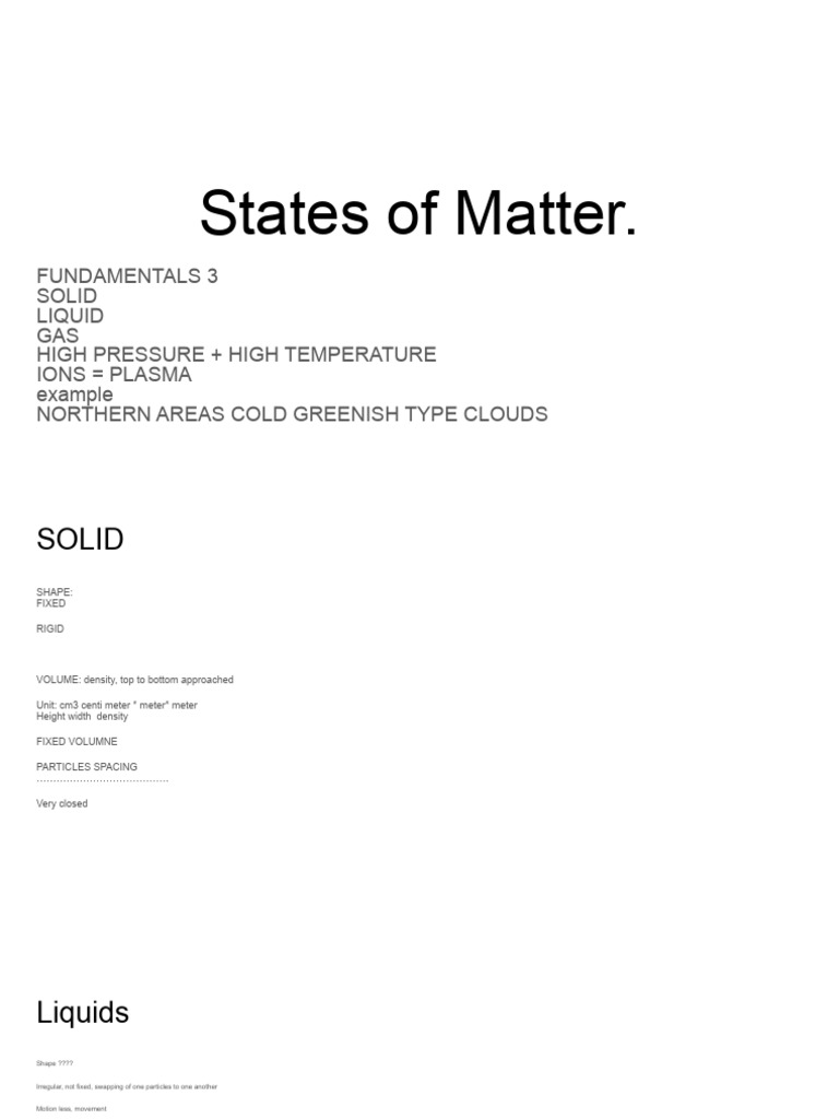 Understanding States of Matter | PDF