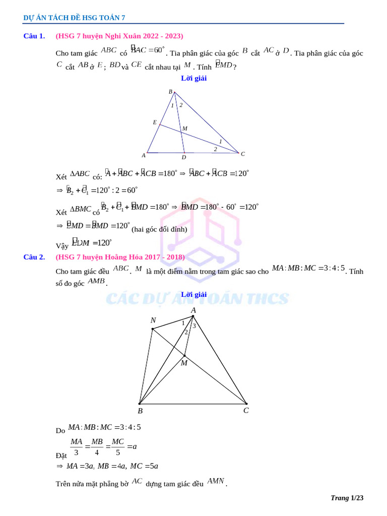 Đáp Anstinhs Số Đo Góc | PDF