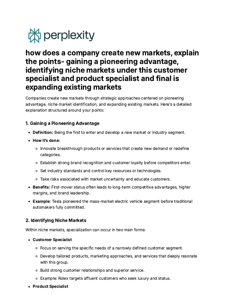 Strategies for Creating New Markets | PDF | Brand | Marketing