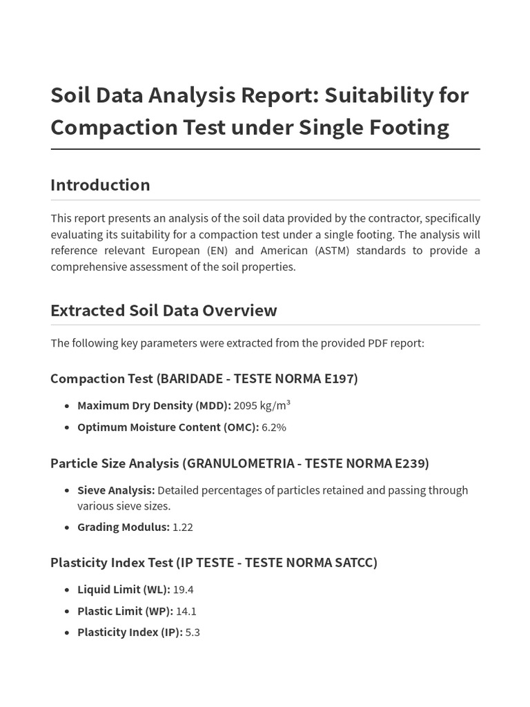 Soil Suitability for Compaction Testing | PDF | Soil | Natural Materials