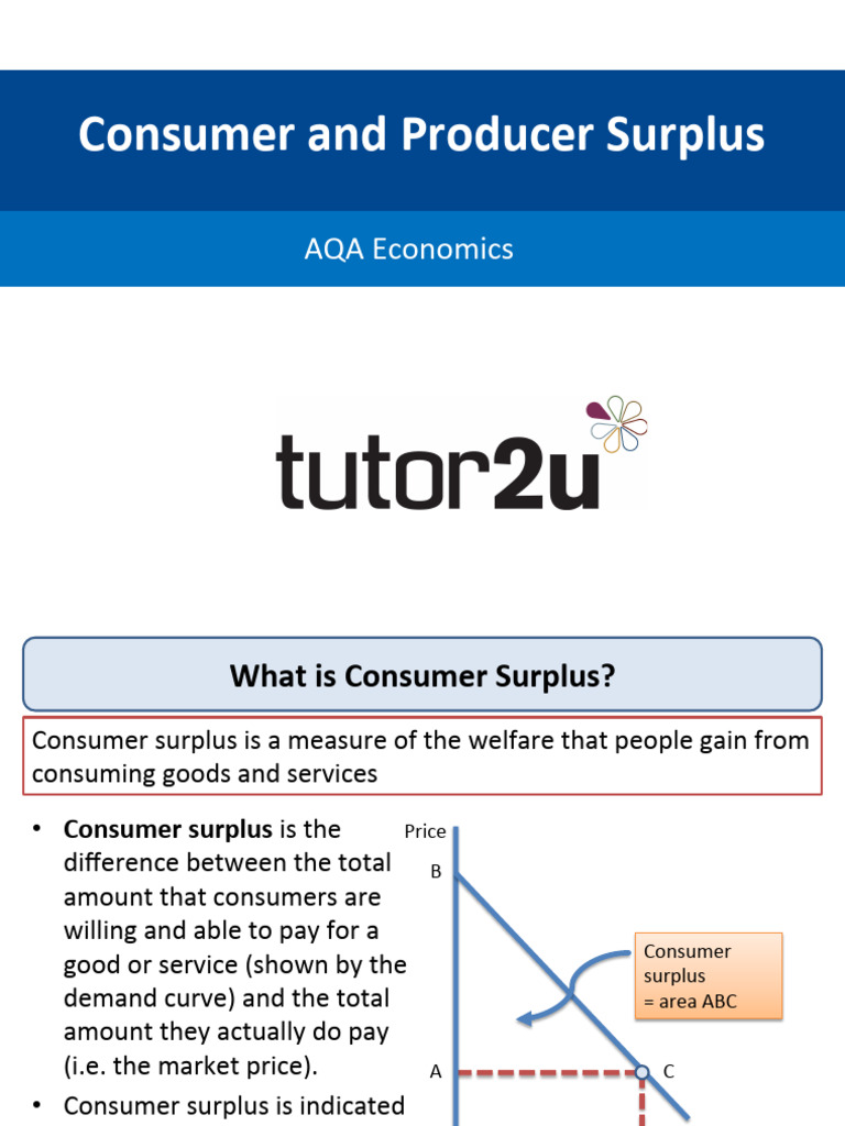 Understanding Consumer and Producer Surplus | PDF | Economic Surplus ...