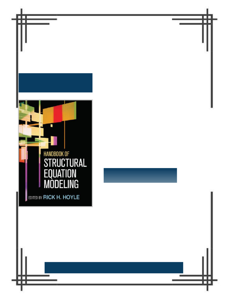 Handbook of Structural Equation Modeling 1st Edition Rick H. Hoyle ...