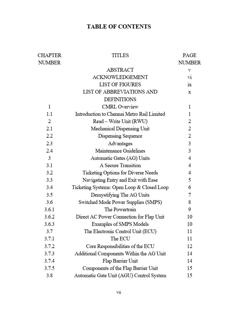 table of contnets REPORT | PDF | Computer Engineering | Computing