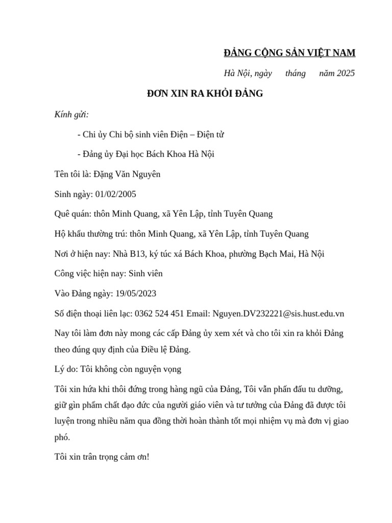Don Xin Ra Khoi Dang | PDF