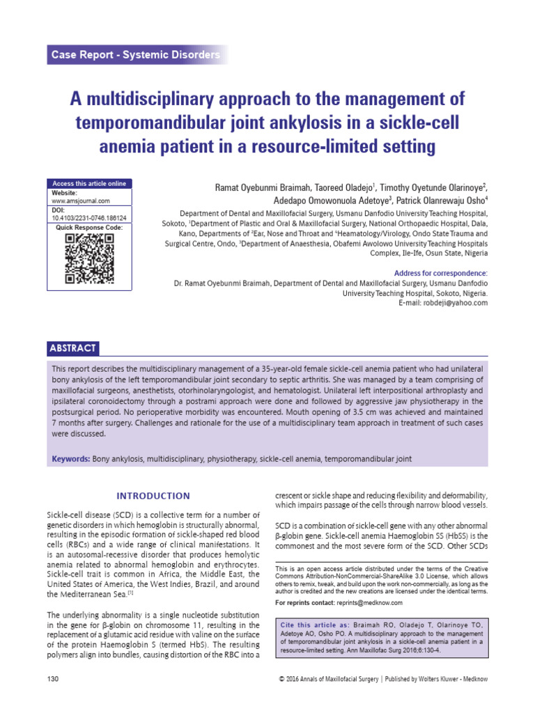 A Multidisciplinary Approach to the Management of.27 | PDF | Medical ...