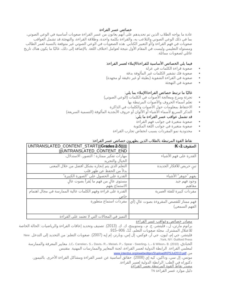Common Characteristics of Dyslexia PDF | PDF
