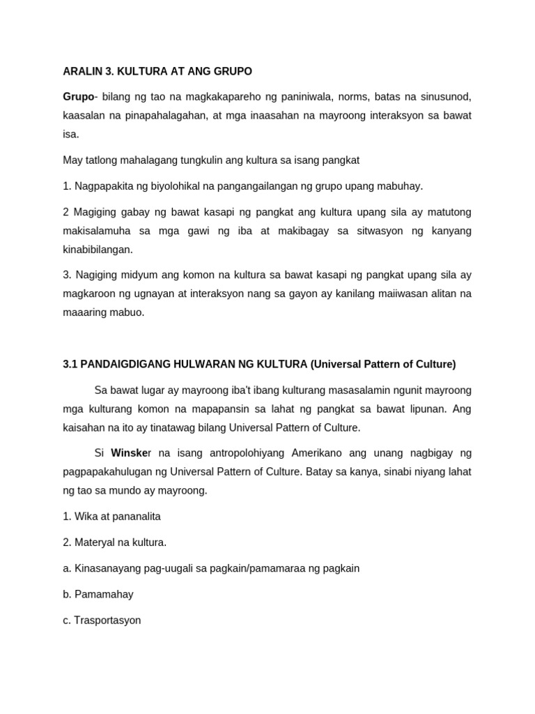 YUNIT II ARALIN 3 (1) | PDF