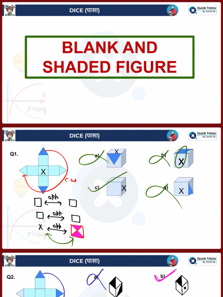 Class 27 Dice, Cube & Cuboid Part 6 | PDF