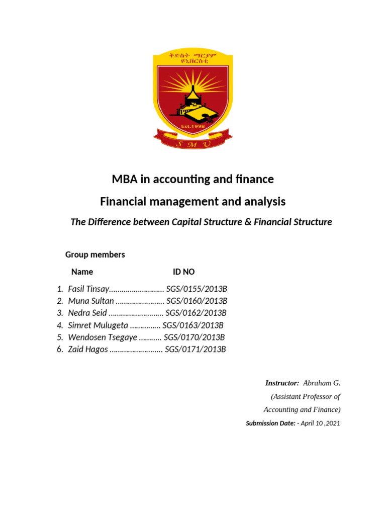 Capital Structure ASS (4) | PDF | Capital Structure | Financial Capital