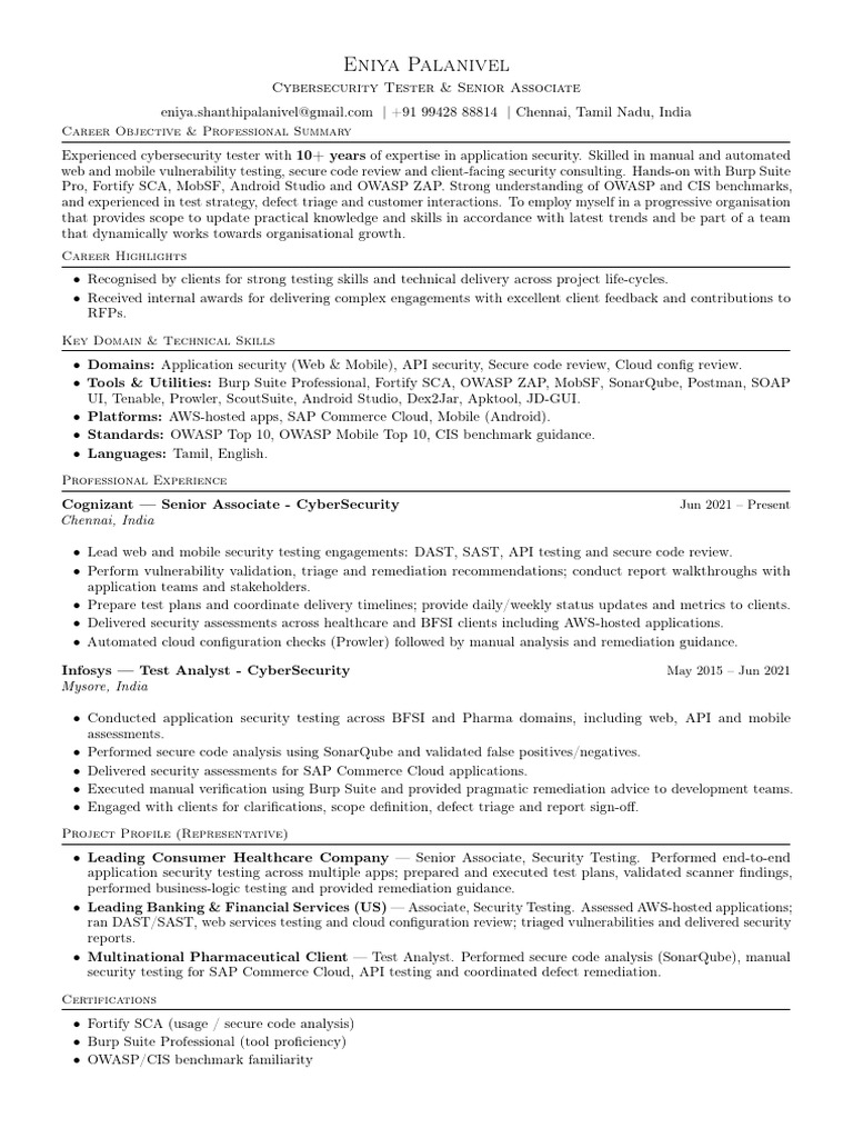 Eniya Resume | PDF | Software Engineering | Information Technology