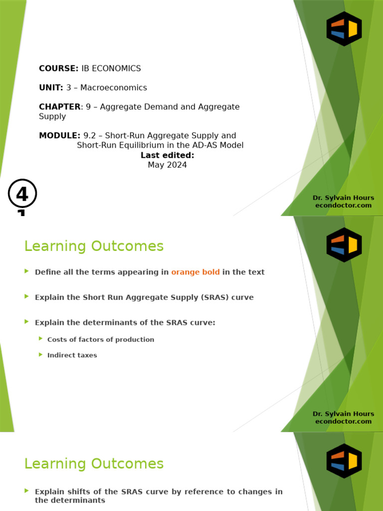 Short-Run Aggregate Supply Explained | PDF | Long Run And Short Run ...