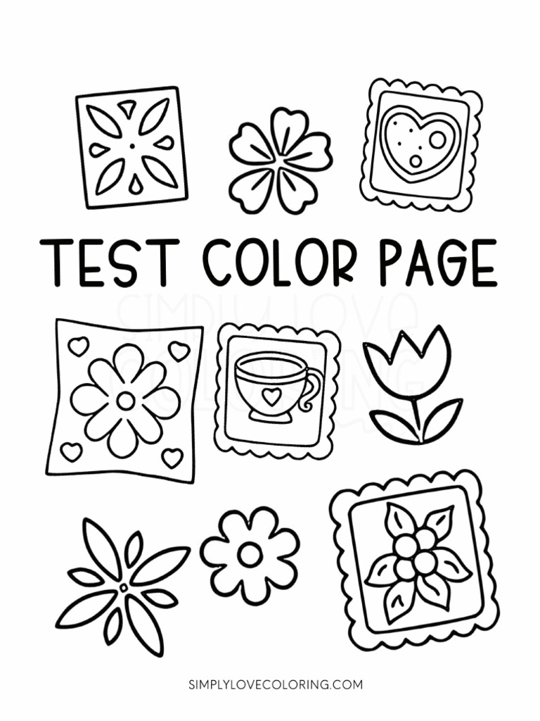 Test Color Page Pattern Coloring Pages | PDF