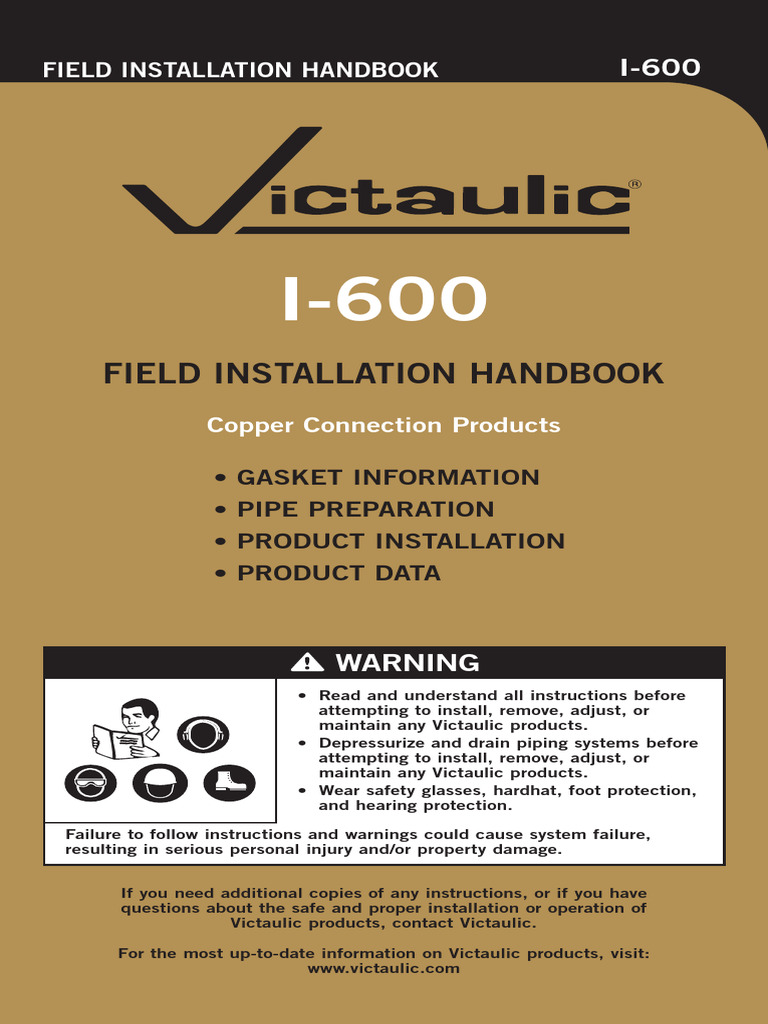 I-600 - Copper Tubing - Victaulic Installation Handbook | PDF | Pipe ...