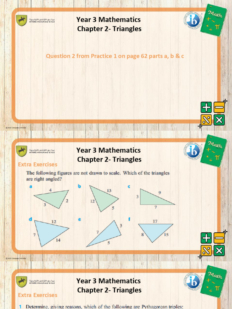 Cycle 9 Year 3 Mathematics Classwork | PDF