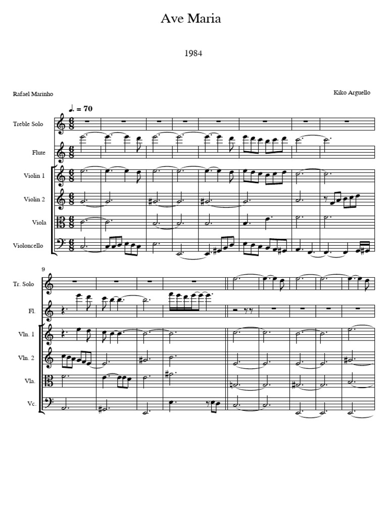 Ave Maria Kiko Arguello[1] | PDF | Bowed Instruments | Music Technology