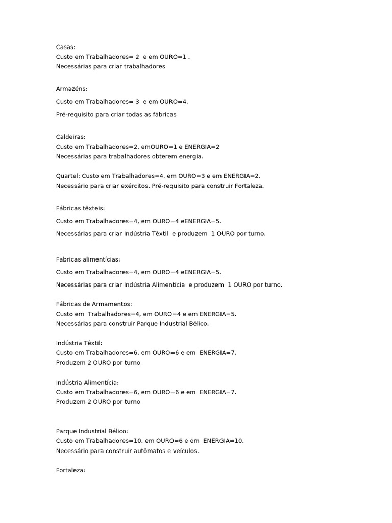 Edifícios Sem Planilhas Somente Textos | PDF