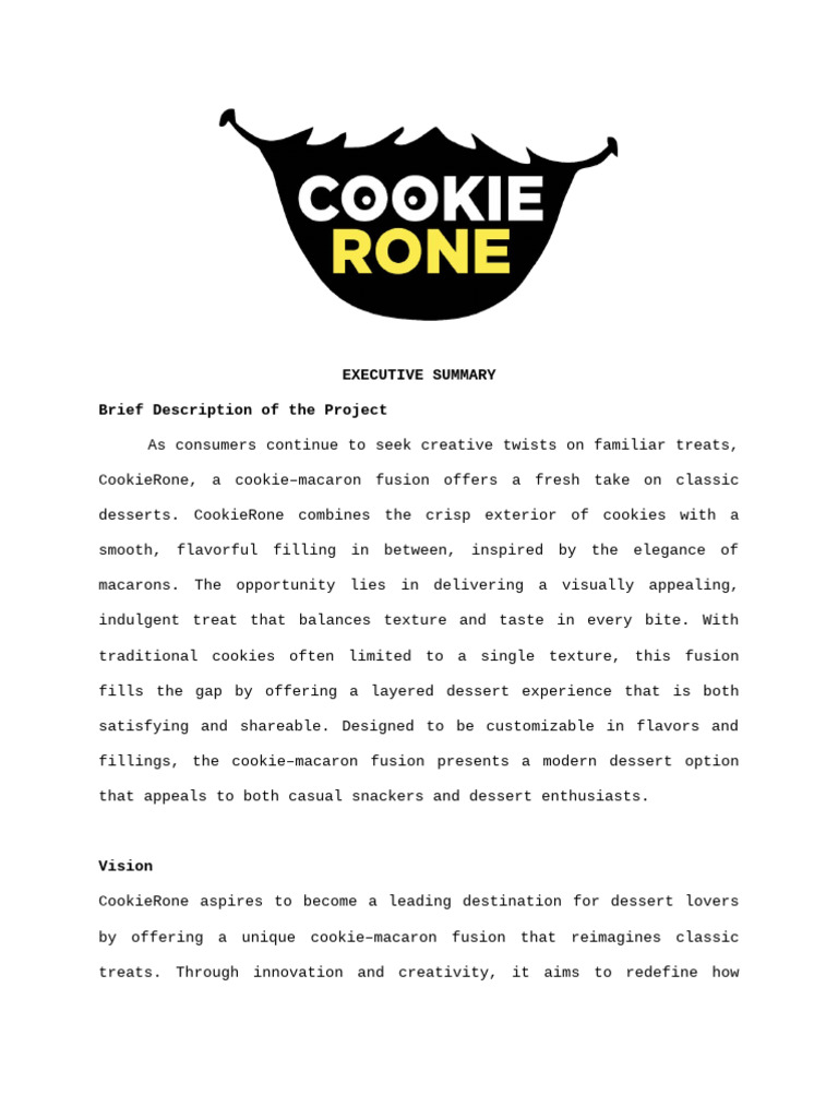 Cookie r One | PDF | Brand | Swot Analysis