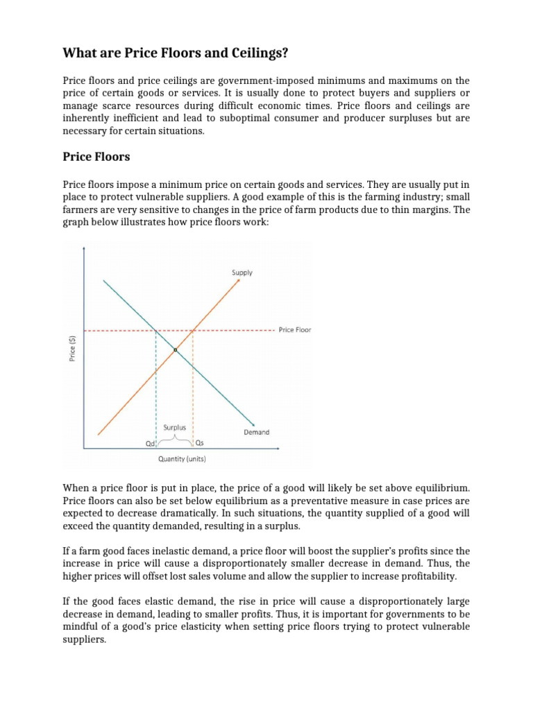 Price Ceilings and Floors | PDF | Externality | Elasticity (Economics)