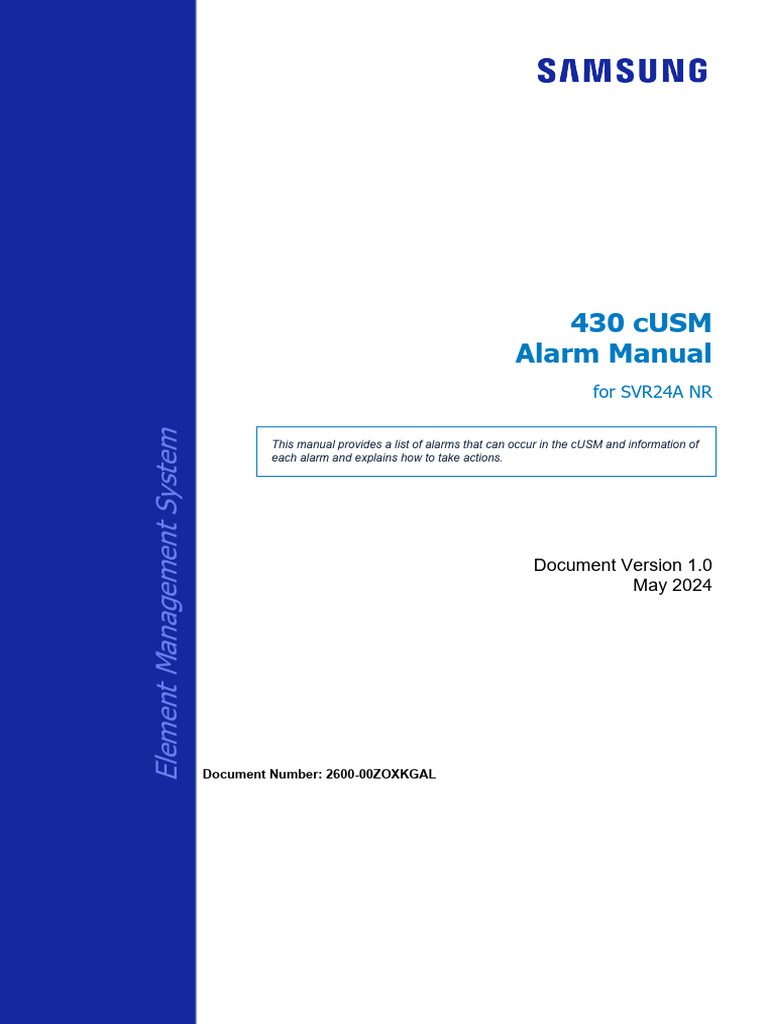 430 CUSM Alarm Manual for SVR24A NR _v1.0 | PDF | Computer File | Hard ...