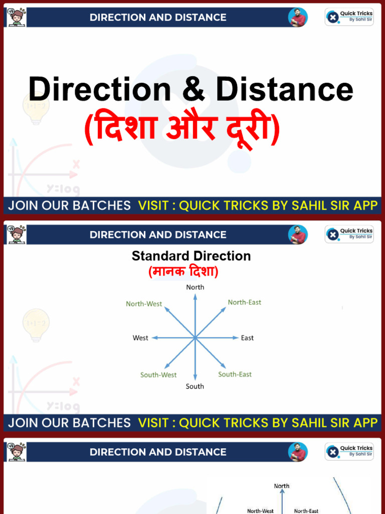 NTPC Reasoning Practice: Direction & Distance | PDF | Navigation | Space