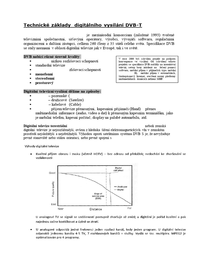 DVBT Vysílání - Princip - PE2 | PDF