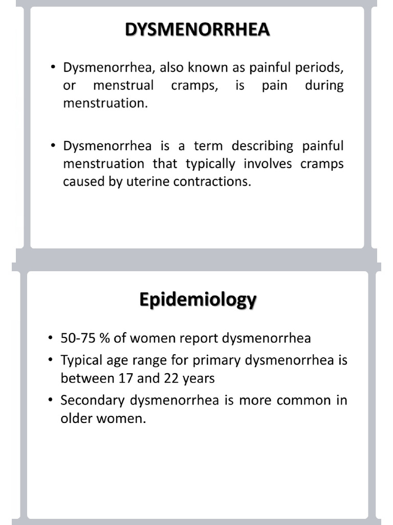Dysmenorrhea | PDF