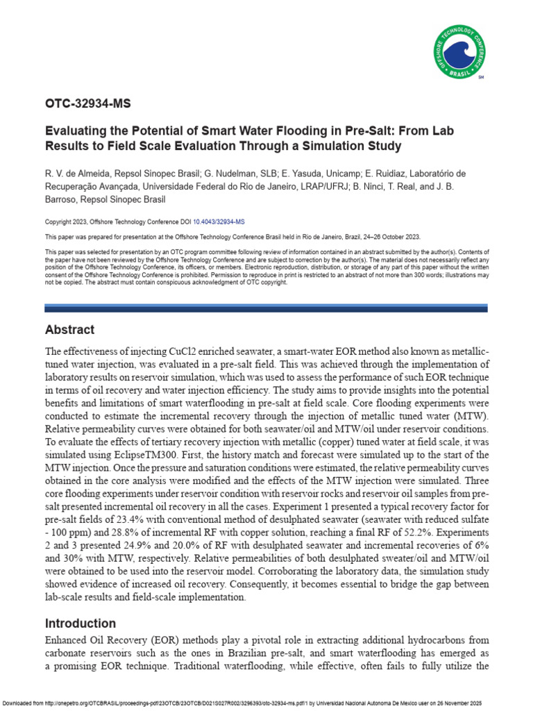 2023 Evaluating the Potential of Smart Water Flooding in Pre-Salt From ...