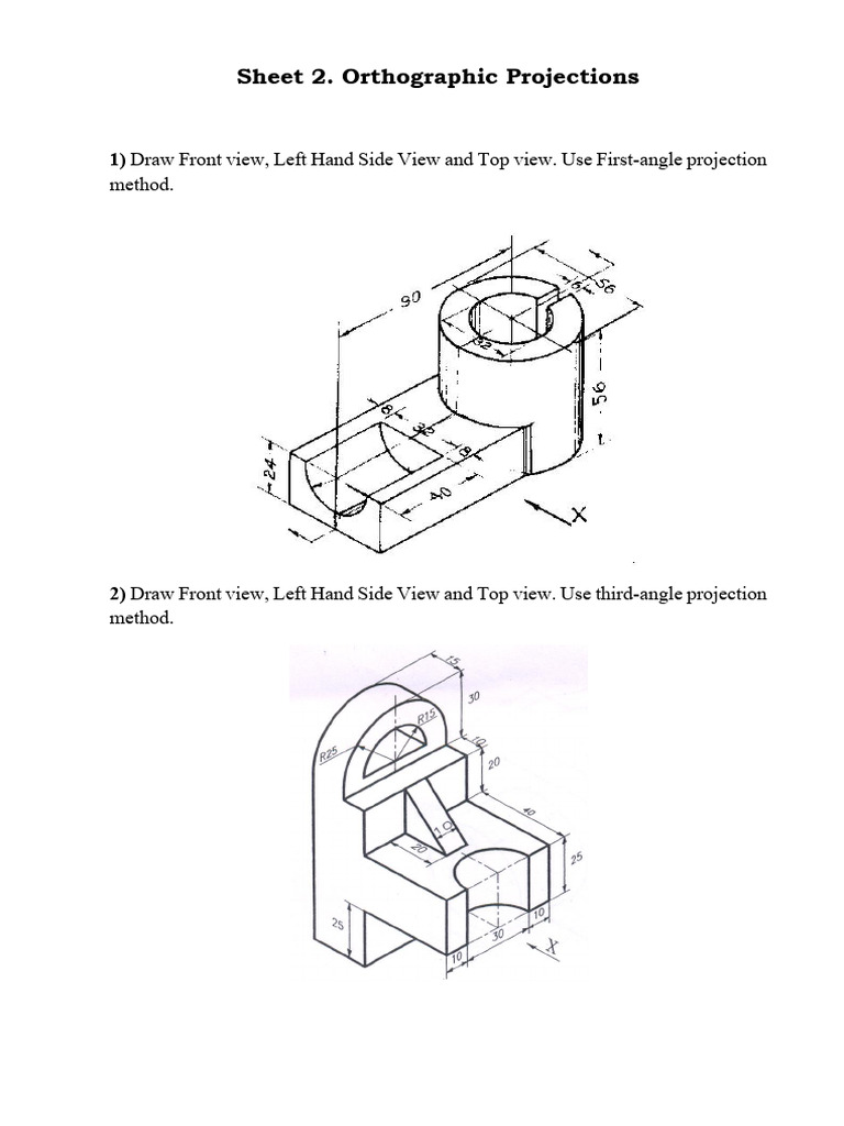 Orthographic Projections Guide | PDF