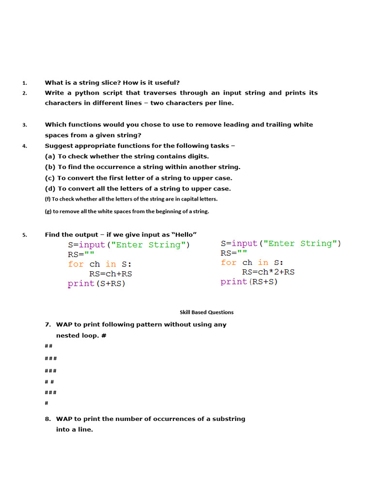 XI CS | PDF | String (Computer Science) | Letter Case