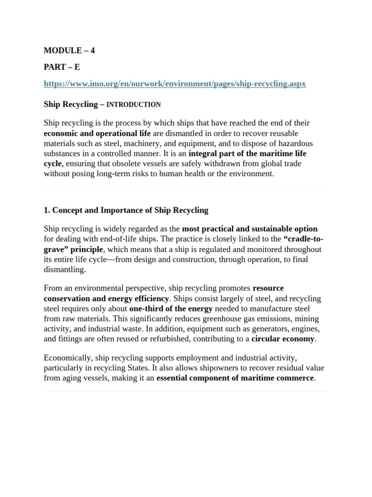 Module 4 Oms | PDF | Recycling | Water Transport
