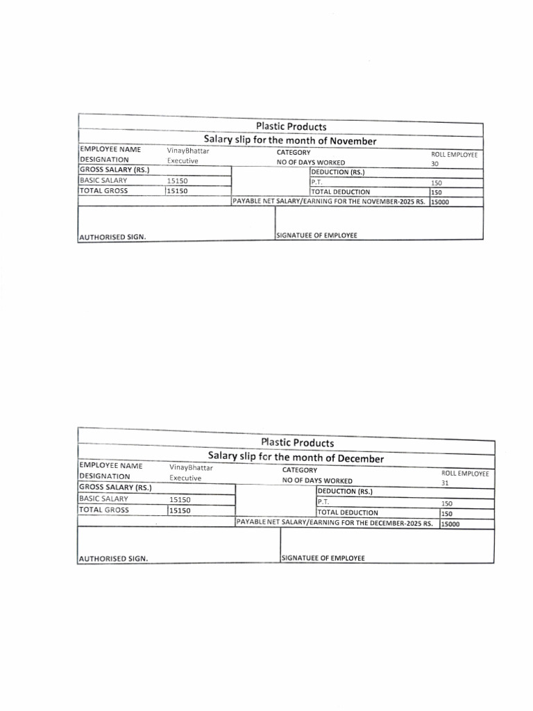 Salary Slips | PDF