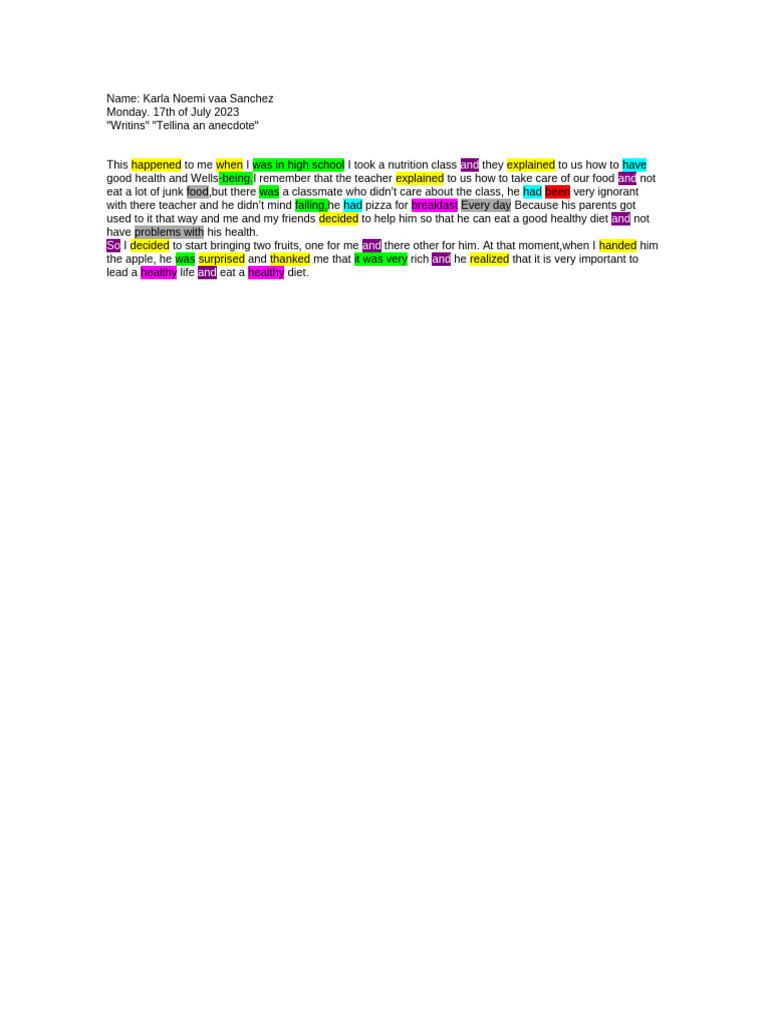 Writing Test Pdf