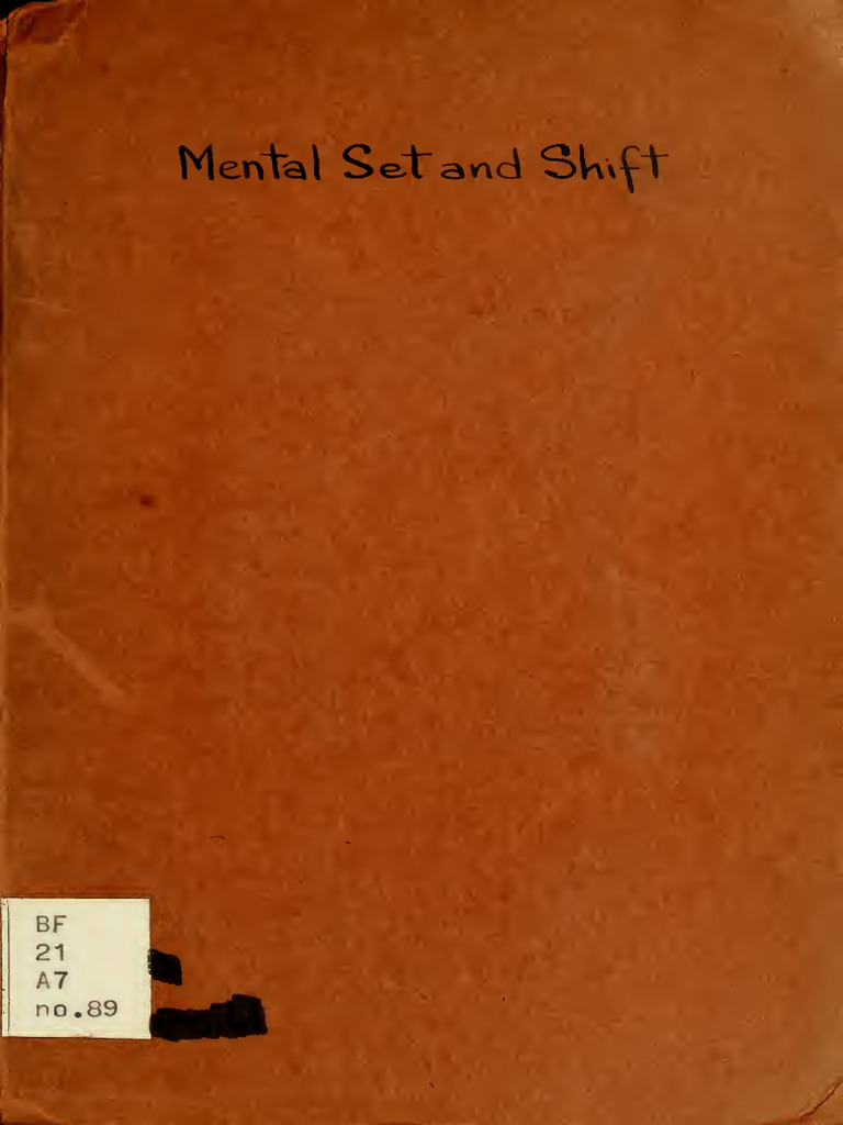 Mental Set and Shift | PDF | Attention | Behavioural Sciences