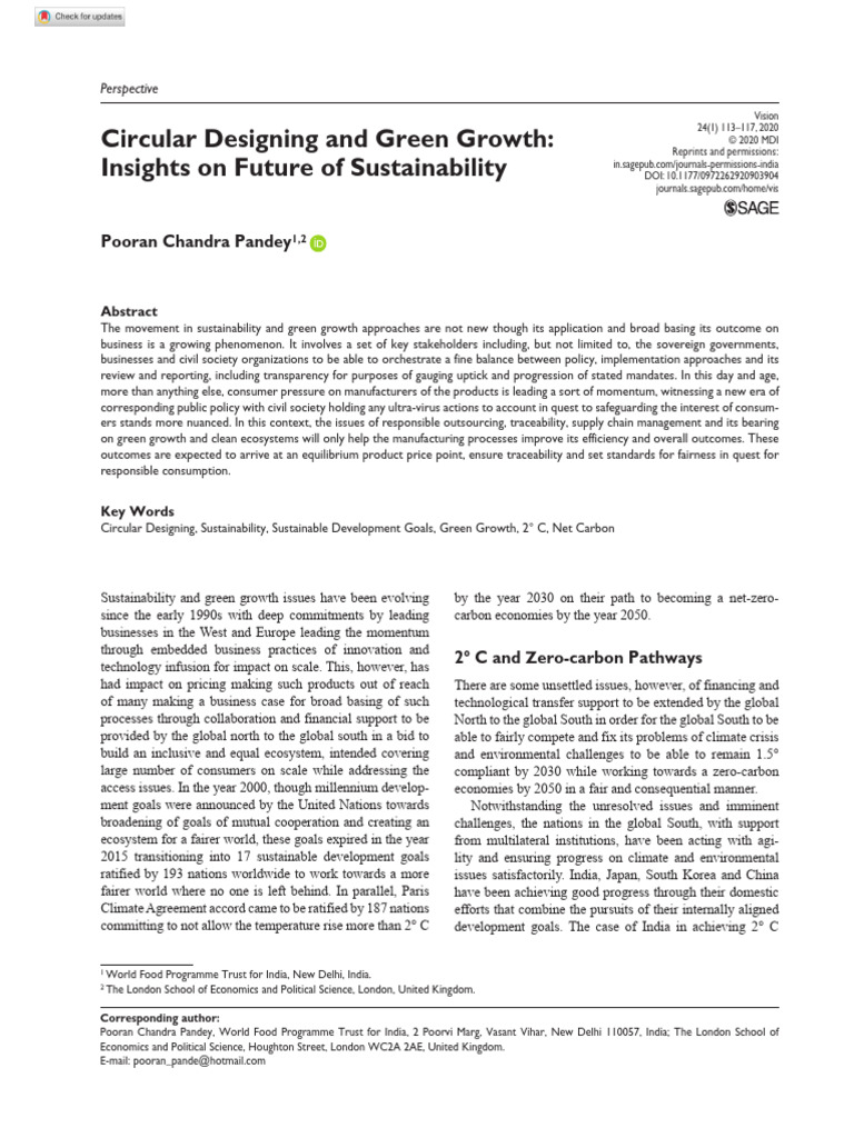 Random Link Pandey 2020 Circular Designing and Green Growth Insights on ...
