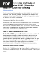 Reference and Revision in BNSS | PDF | Judge | Appeal