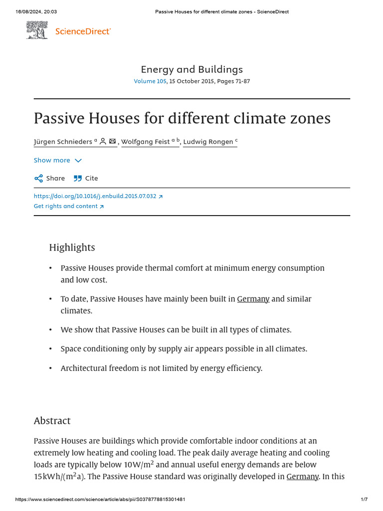 Passive Houses Across Climate Zones | PDF | Building Insulation ...