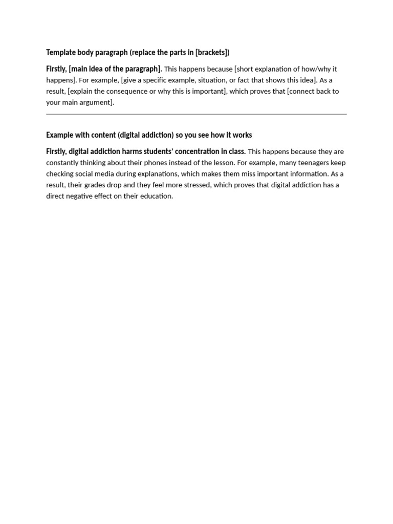 3-Template Body Paragraph | PDF