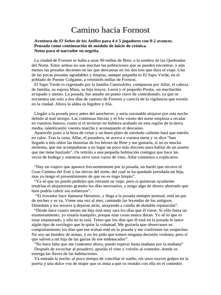 Aventura en Fornost: El Enigma de Herumor | PDF