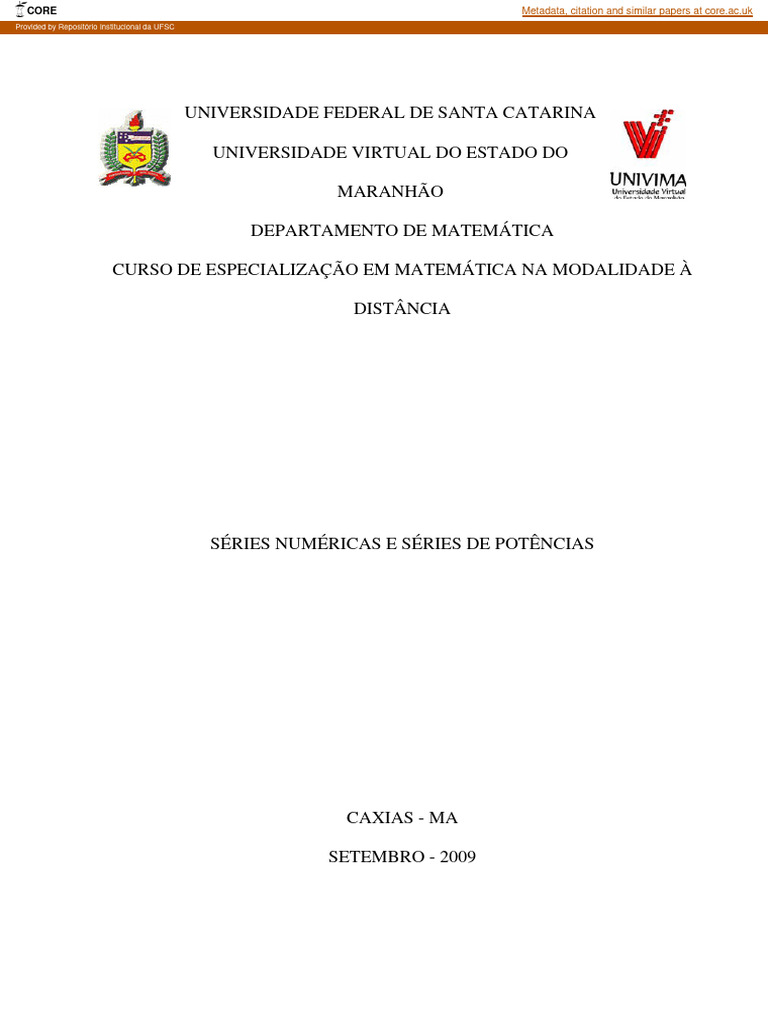 Series_numericas_e_series_de_potencias | PDF | Série (Matemática ...
