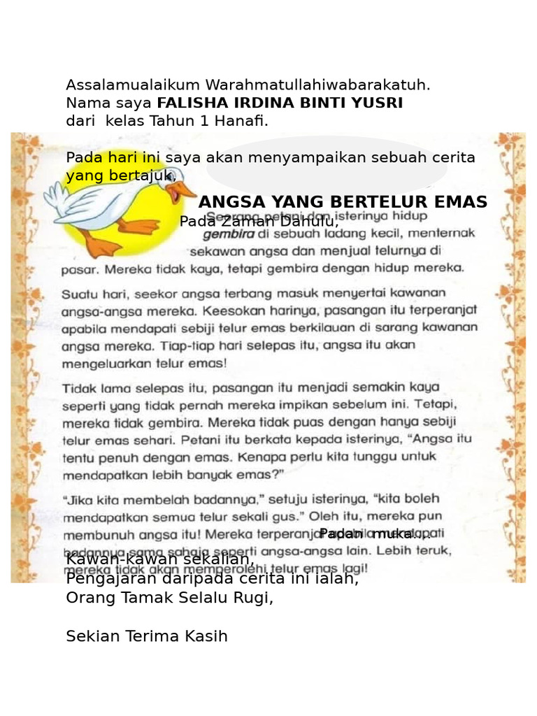 Angsa Bertelur Emas | PDF