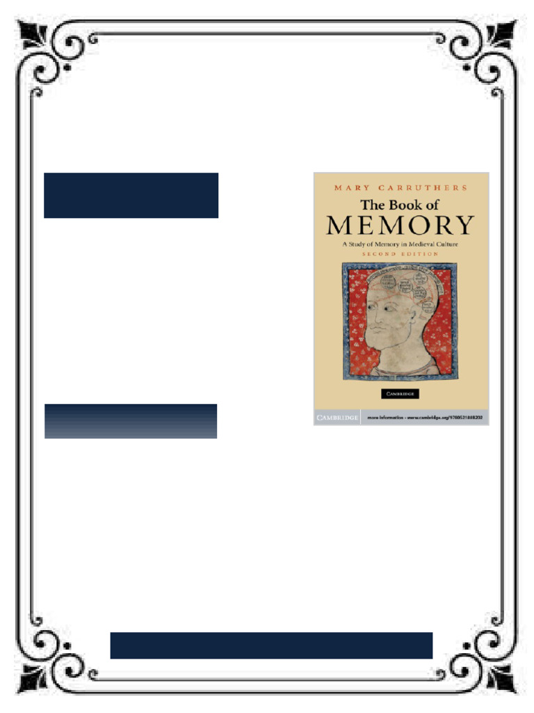 The book of memory: a study of memory in medieval culture Carruthers ...