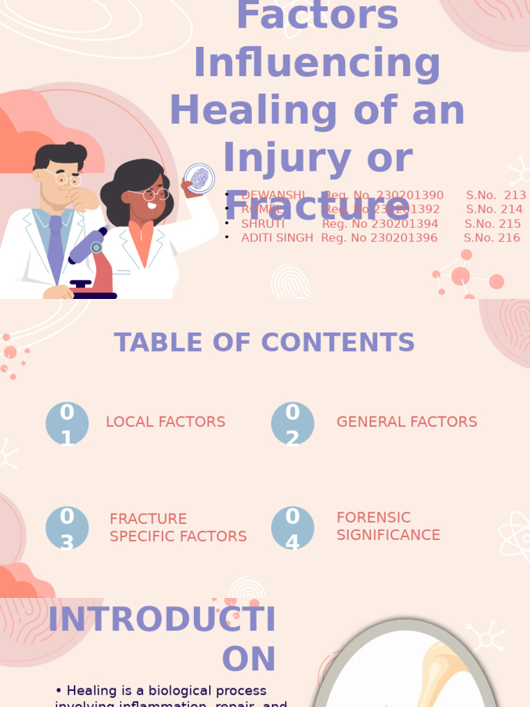 Factors Affecting Healing of an Injury or Fracture | PDF | Healing ...